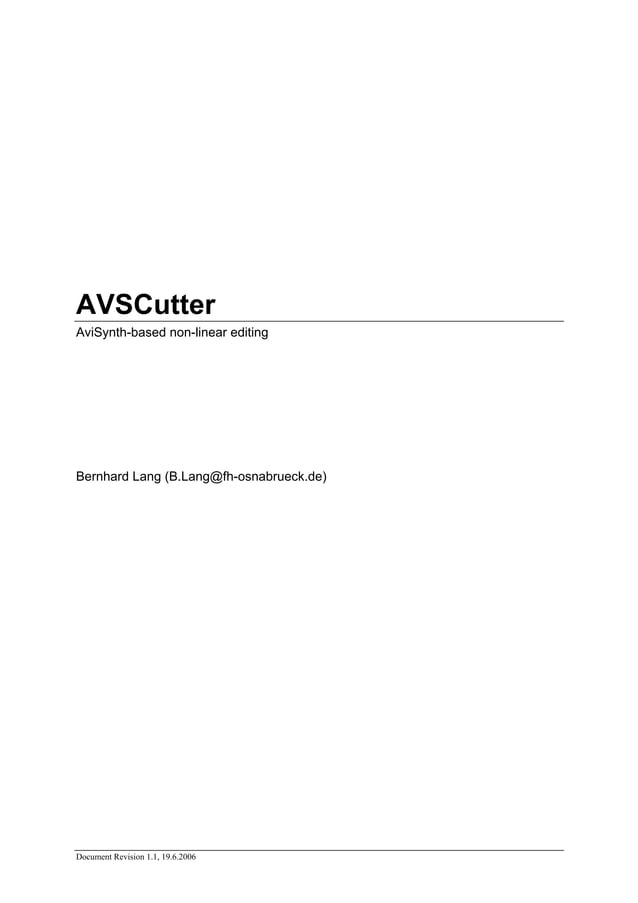 Avs cutter | PDF | Video Software | Computer Software and Applications