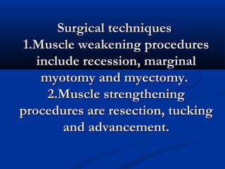 managment of strabismus | PPT
