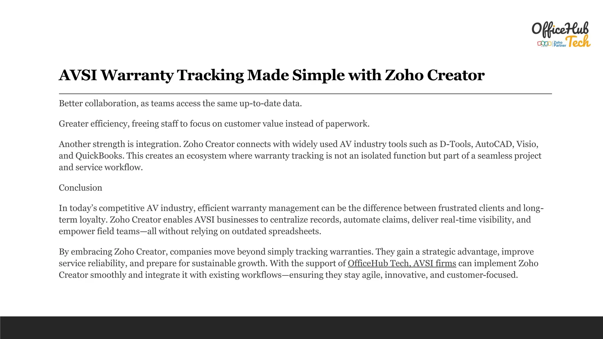 AVSI Warranty Tracking Made Simple with Zoho Creator.pdf