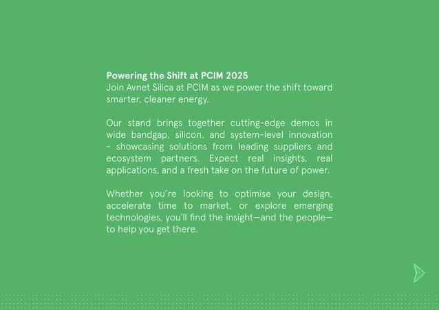 Avnet Silica's PCIM 2025 Highlights Flyer | PDF