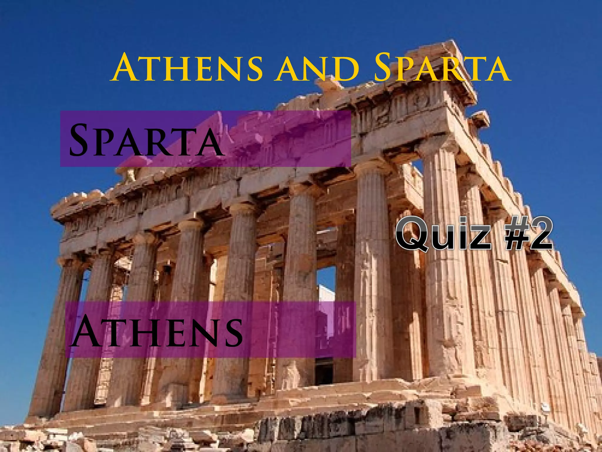 Athens vs Sparta ~ city states general | PPT