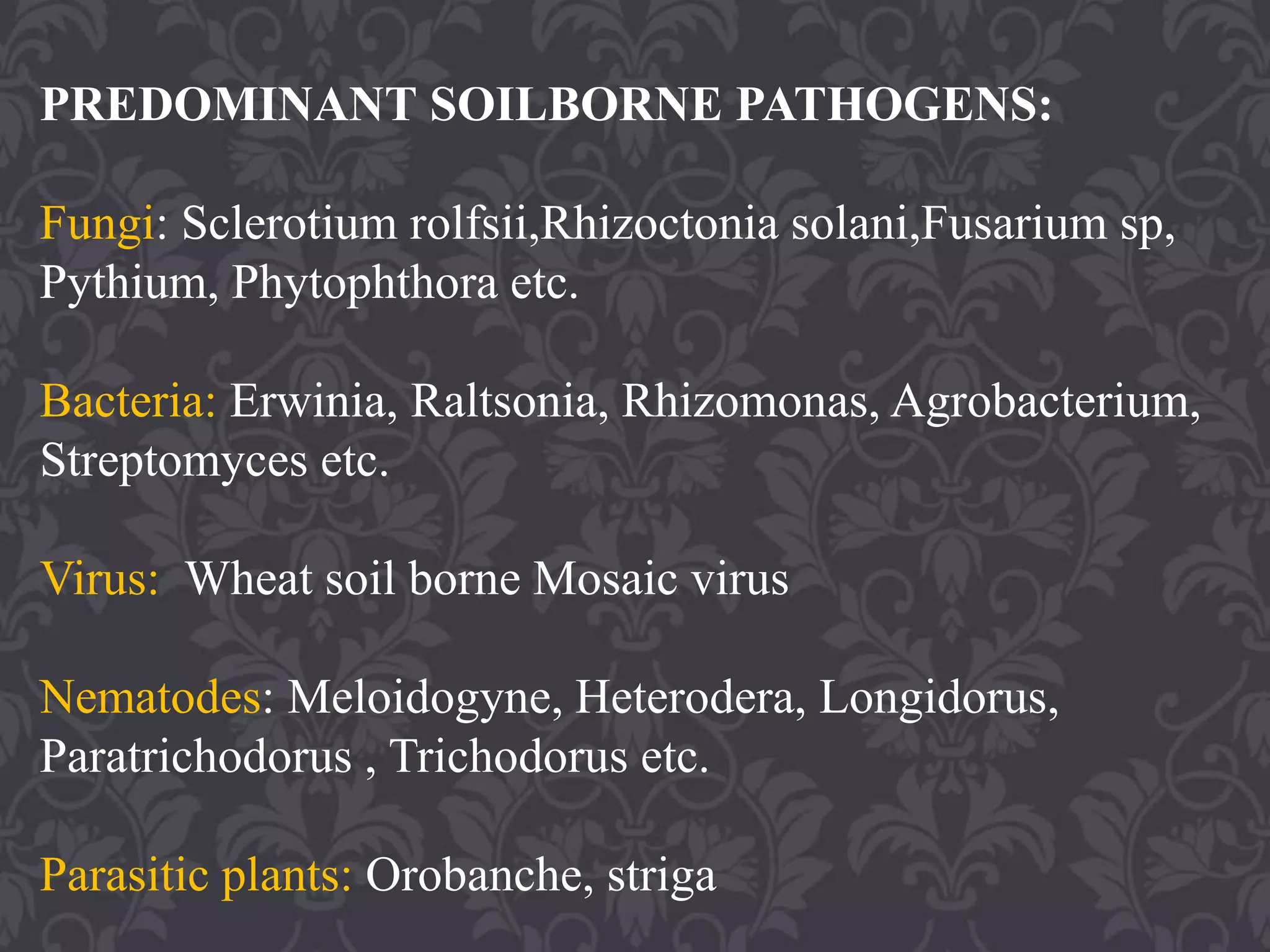 Avs sustainable management of soil borne plant diseases | PPTX