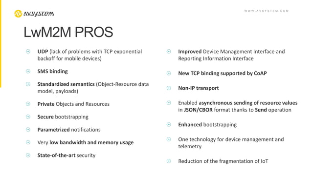 Lightweight M2M 1.1 - LwM2M 1.1 Protocol Overview & New Features | PPTX