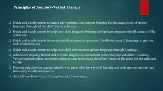 Auditory Verbal TherapyTraning 2017 | PPTX