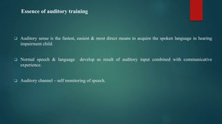 Auditory Verbal TherapyTraning 2017 | PPTX