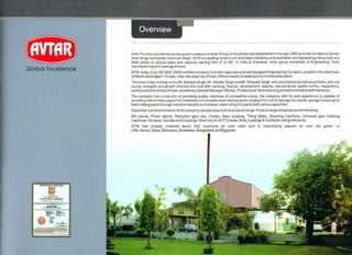 AVTAR Foundry & Workshop | PDF