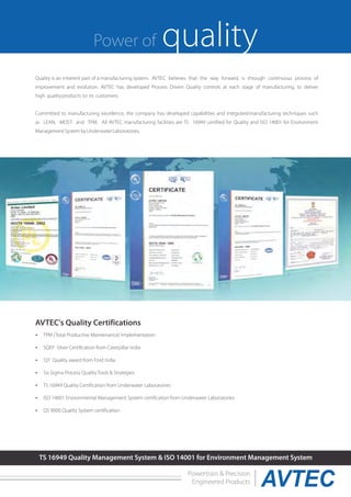 Avtec corporate brochure | PDF