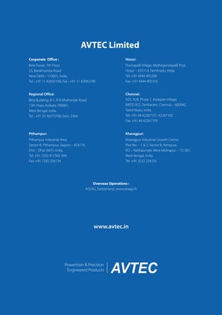 Avtec corporate brochure | PDF