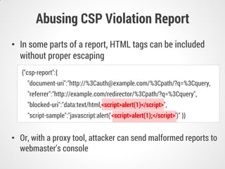 Future of Web Security Opened up by CSP | PPT