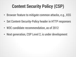 Future of Web Security Opened up by CSP | PPT