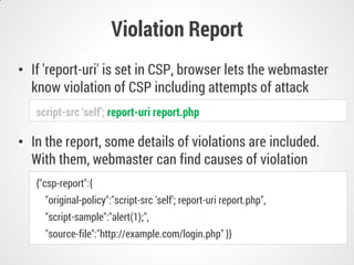 Future of Web Security Opened up by CSP | PPT