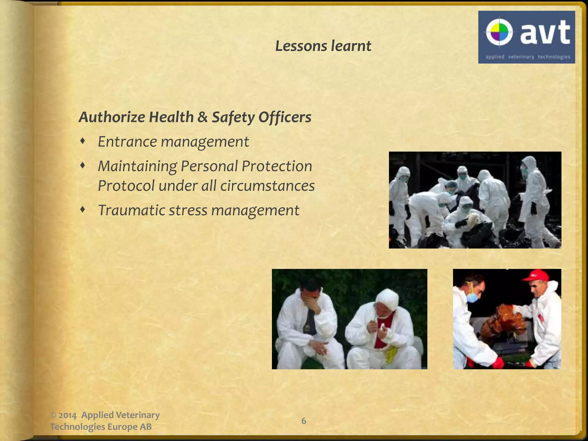 AVT session 3: Occupational Health & Safety | PPTX