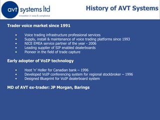 AVT Systems Ltd - Solutions & Services | PPT | Business | Business and ...