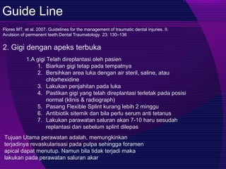 avulsi gigi: penyebab dan prosedur tata laksana | PPT