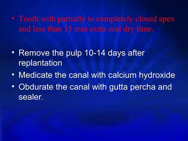 Avulsion | PPT | Dental Health | Diseases and Conditions