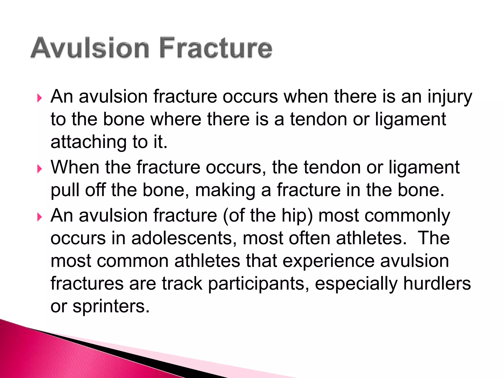 Avulsion fractures ppt ashley and sarah musculo[1] | PPT