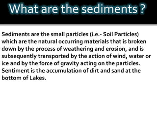 Presentation on Sediments by AVAL | PPTX