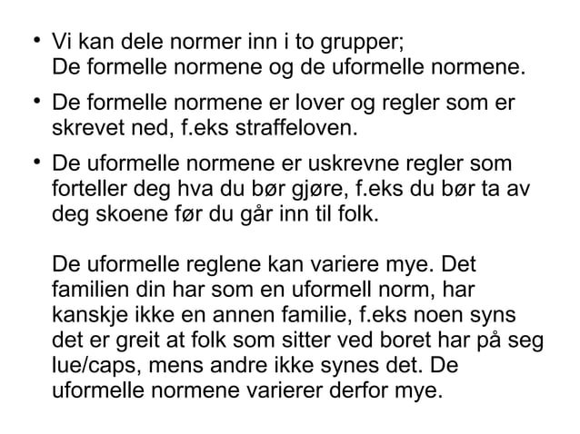 Avvik Fra Normer | PPT