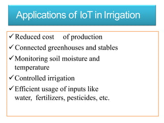 Internet of things in Irrigation sector | PPT