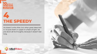 10 Types of Writers You Should Know About | PDF