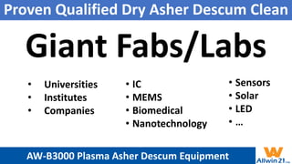 Aw b3000 plasma asher descum clean | PDF