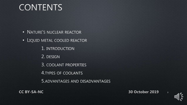 NUCLEAR REACTORS - LIQUID METAL COOLED REACTOR | PPTX