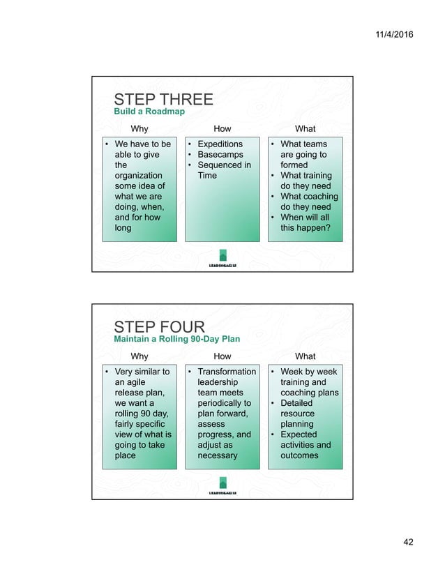 Step By Step Guide To Leading A Large Scale Agile Transformation Pdf