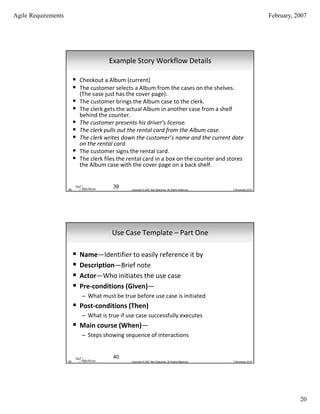 Agile Requirements—From Breadth to Depth | PDF