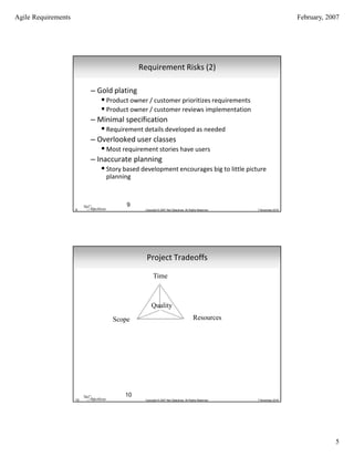 Agile Requirements—From Breadth to Depth | PDF