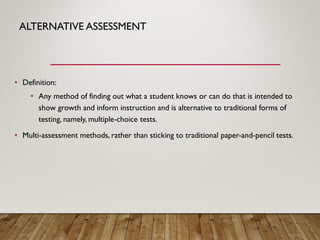 Alternative Assessment for Language Teachers | PDF