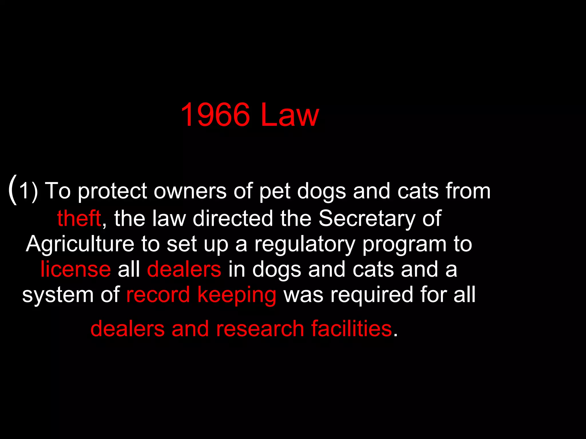 The Animal Welfare Act | PPT