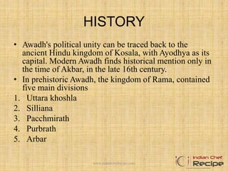 Awadhi cuisine | PPT