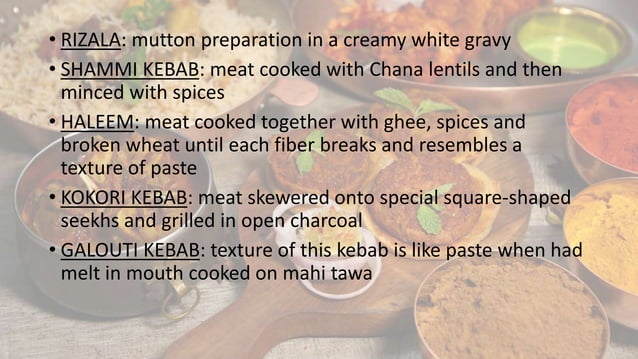 Awadhi cuisine | PPT