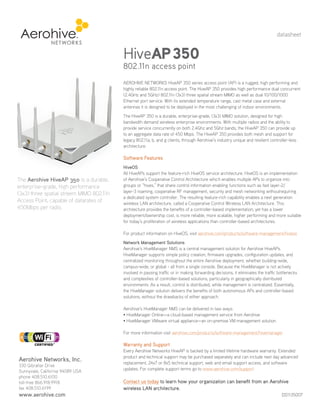 Aerohive AP 350 | PDF