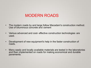 Modern roads | PPTX