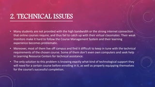 problems of students in online learning | PPTX
