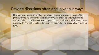 STRATEGIES FOR STUDENT ENGAGEMENT IN ONLINE LEARNING | PPTX