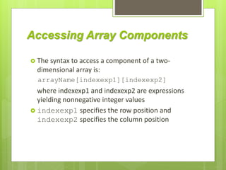 2D Array | PPTX