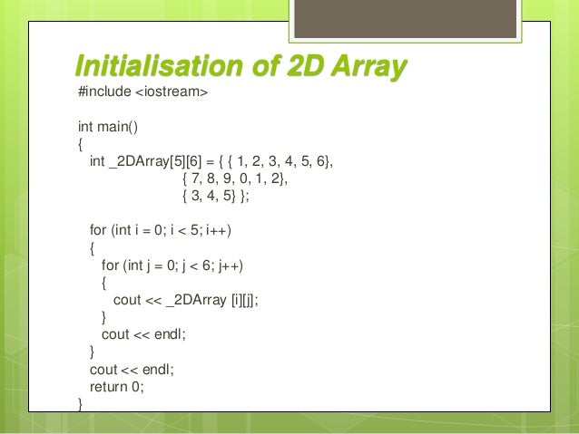 2D Array