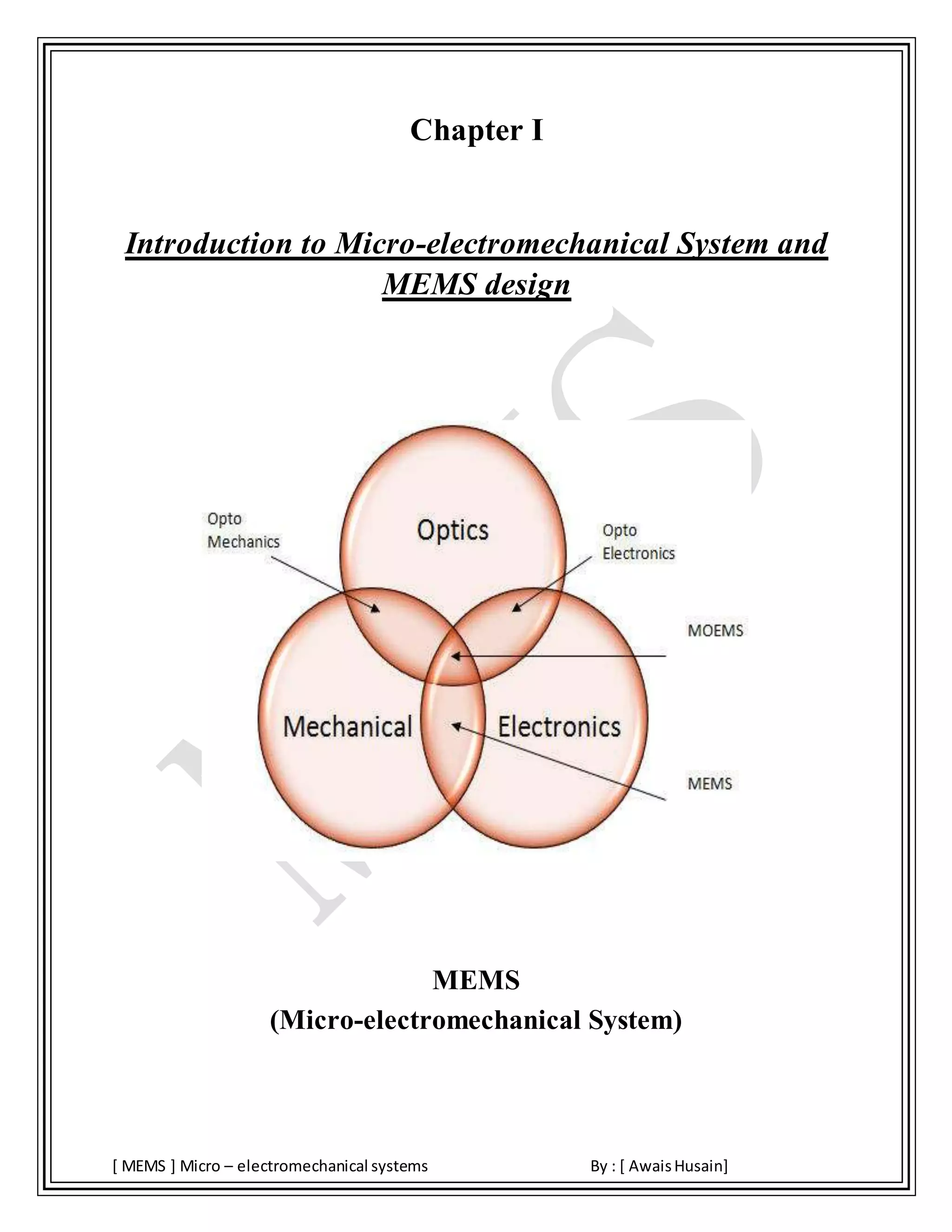 Introduction to MEMS | DOCX