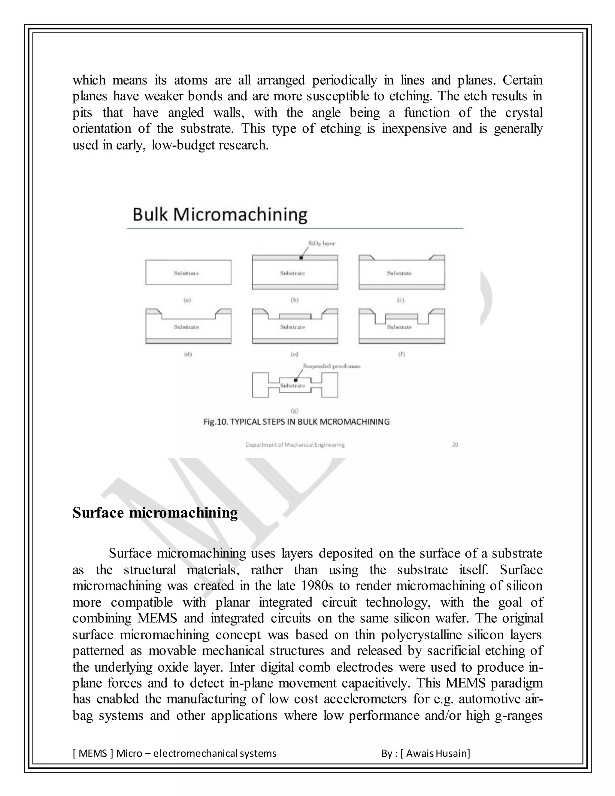 Introduction to MEMS | DOCX