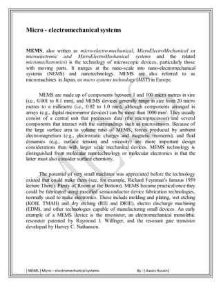 Introduction to MEMS | DOCX