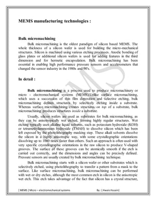Introduction to MEMS | DOCX