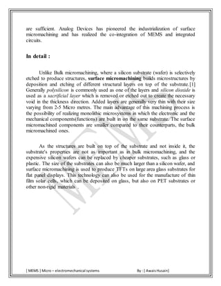 Introduction to MEMS | DOCX