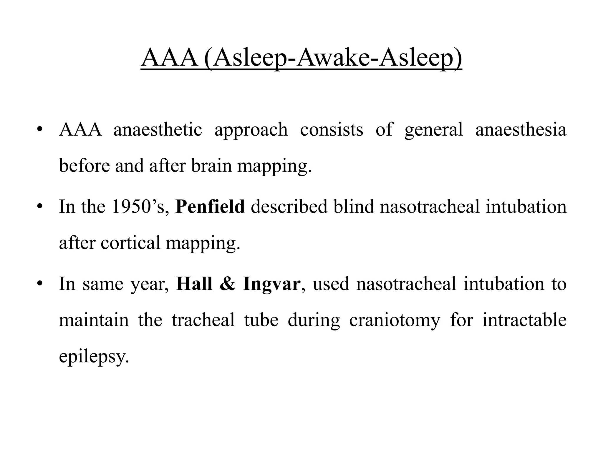 Awake craniotomy | PPTX