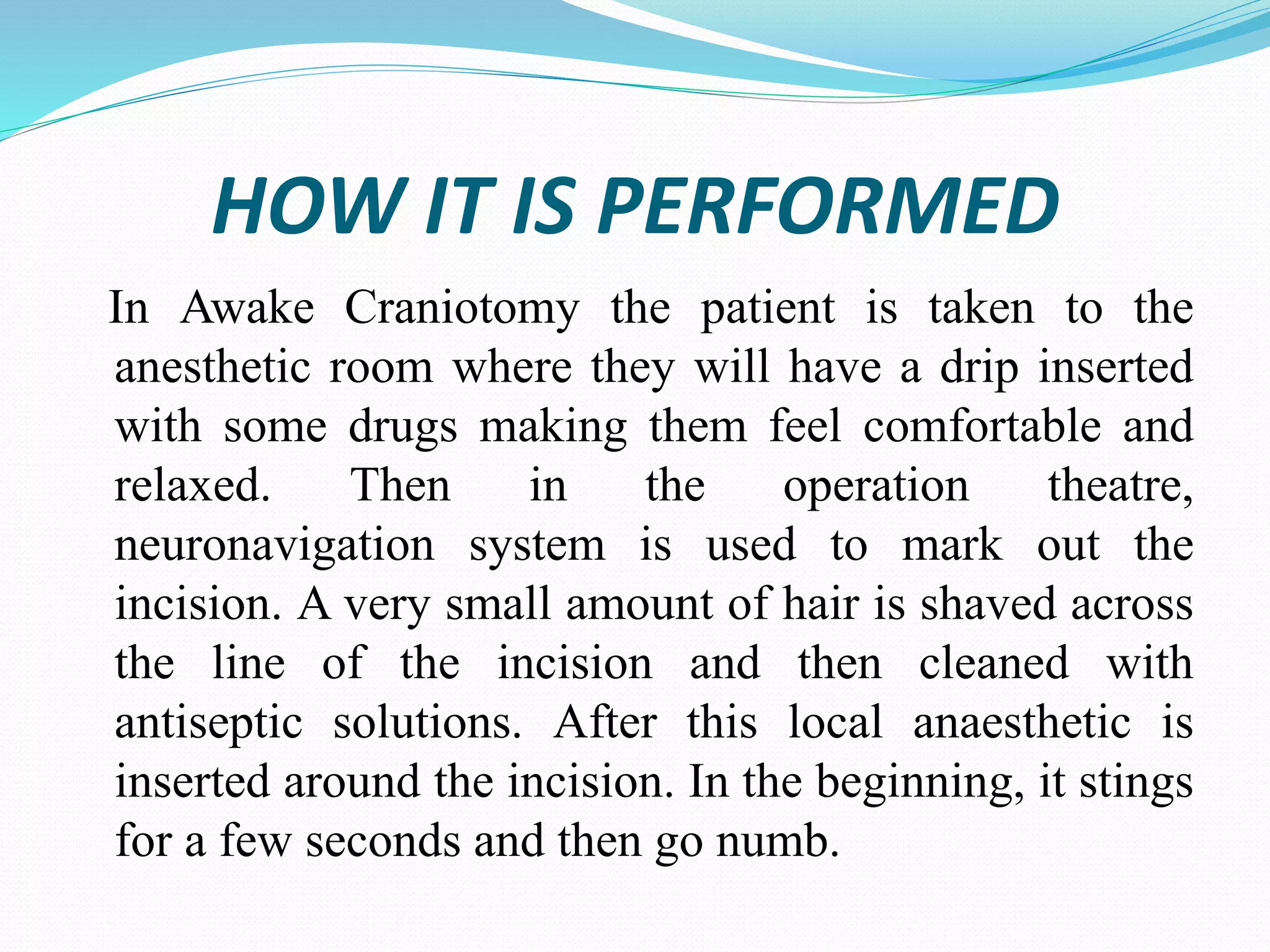 Awake Craniotomy | PPTX