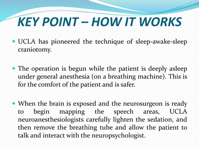 Awake Craniotomy | PPTX | Ear, Nose and Throat Conditions | Diseases ...