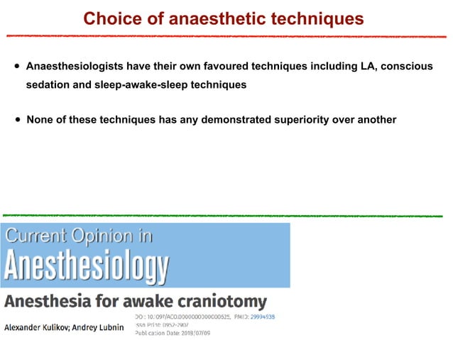 Awake craniotomy | PDF