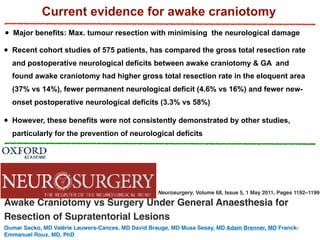 Awake craniotomy | PDF