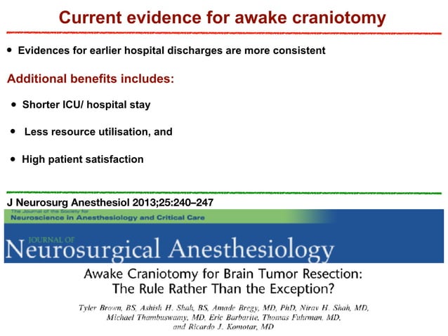 Awake craniotomy | PDF